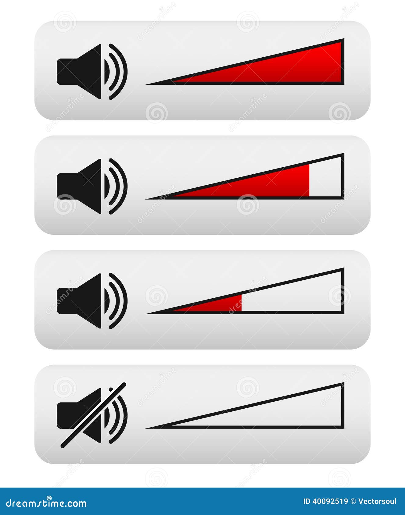 Volume Control, Digital Volume Knobs Stock Vector - Illustration of ...