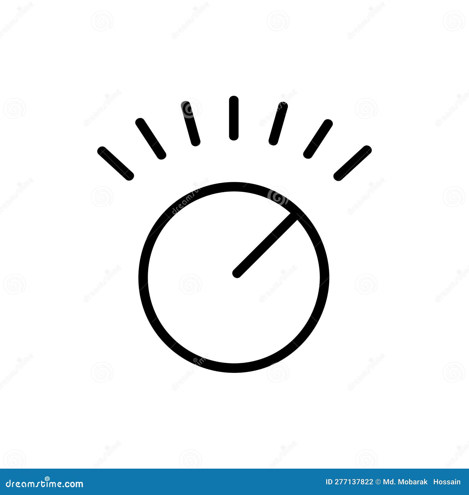 Volume Control Icon, Outline Style, Isolated on White Background. Stock ...