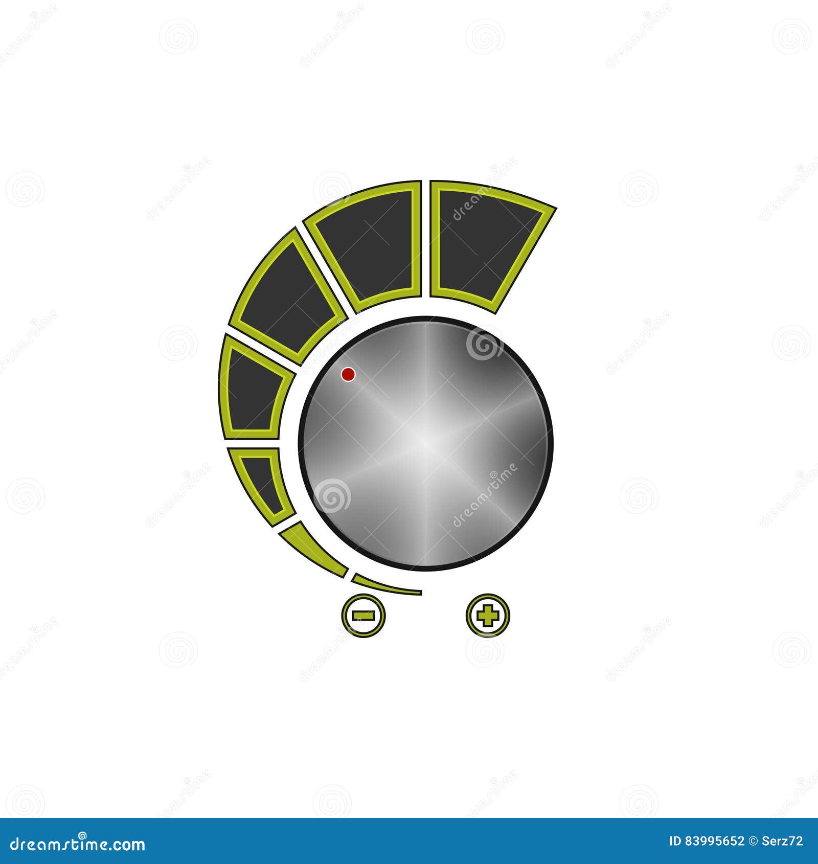 Volume Control Isolated on White Stock Vector - Illustration of light ...