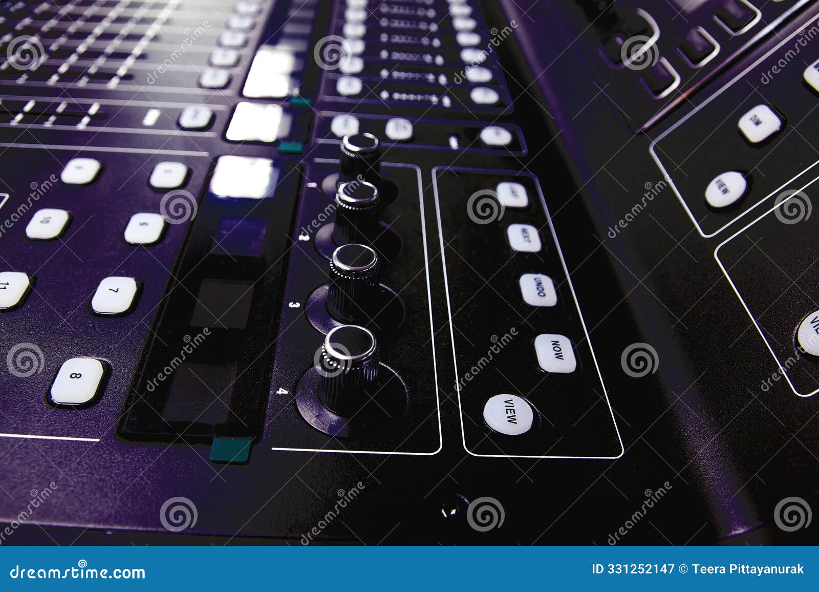 The Volume Control Knob of a Digital Audio Mixer Stock Image - Image of ...