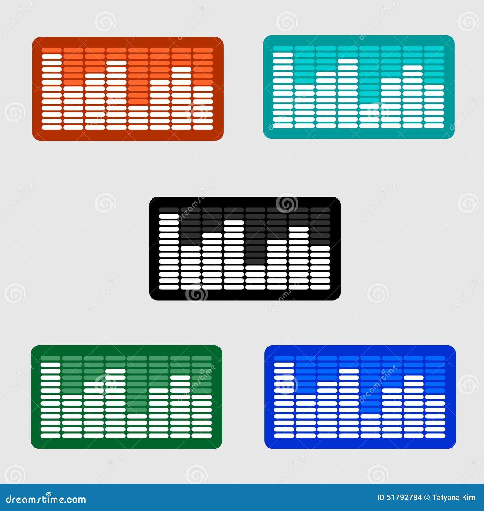 Volume Control. Level Icon on the Screen Monitor Stock Vector ...