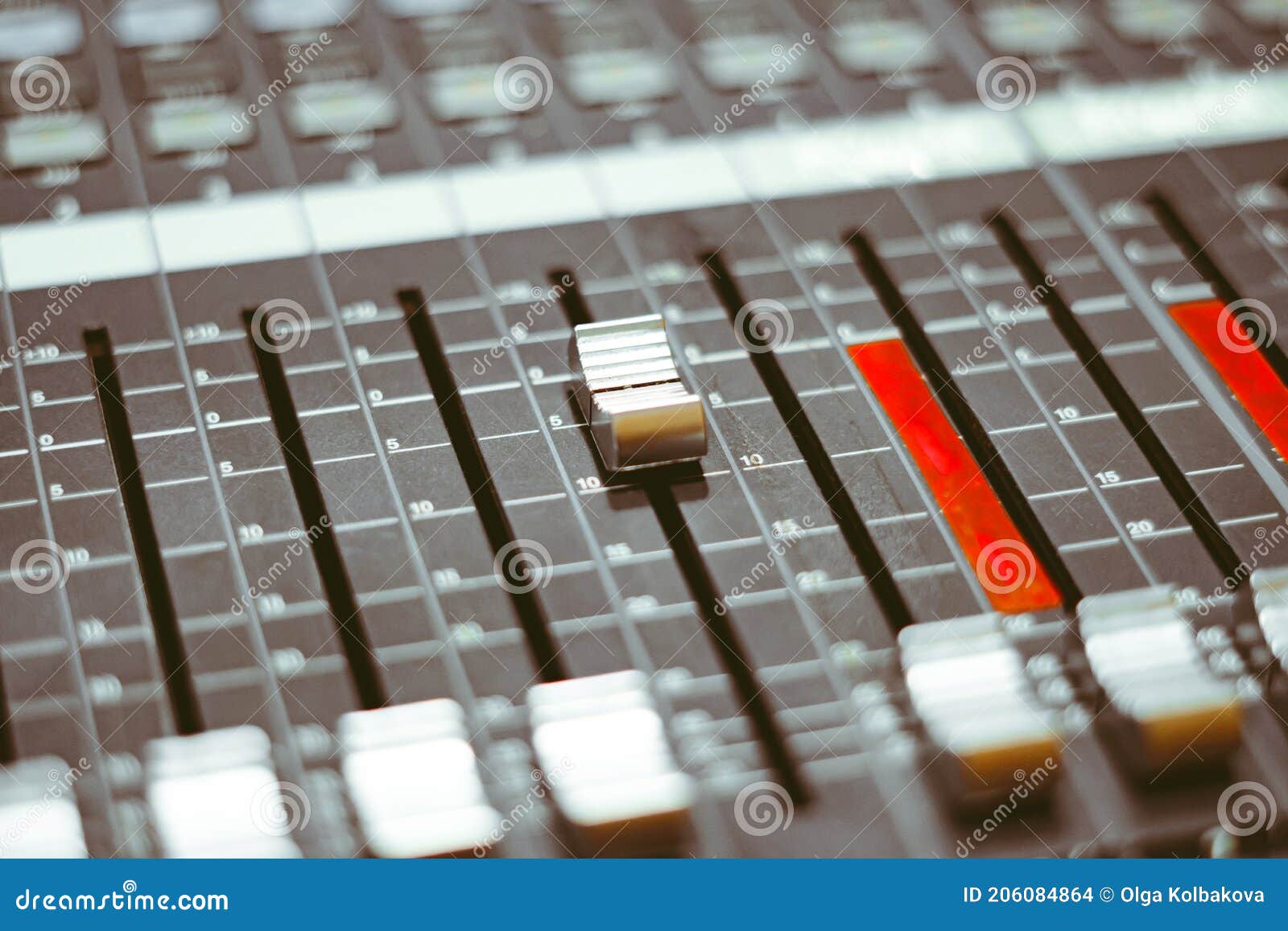 Volume Control on the Mixer Stock Photo - Image of digital, closeup ...