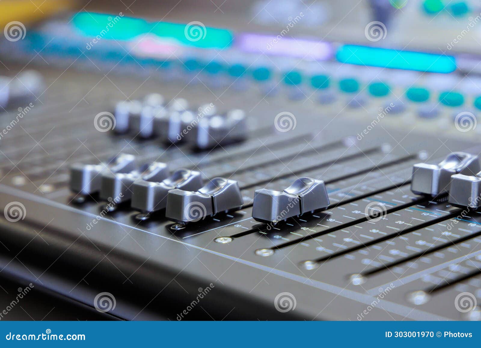Volume Control Panel for a Audio System, Sound Mixer, Equalizer Stock ...