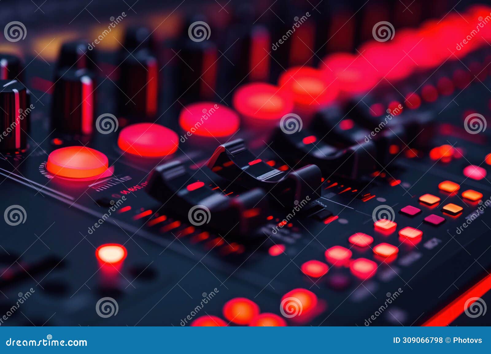 Volume Control Panel for a Audio System, Sound Mixer, Equalizer Stock ...