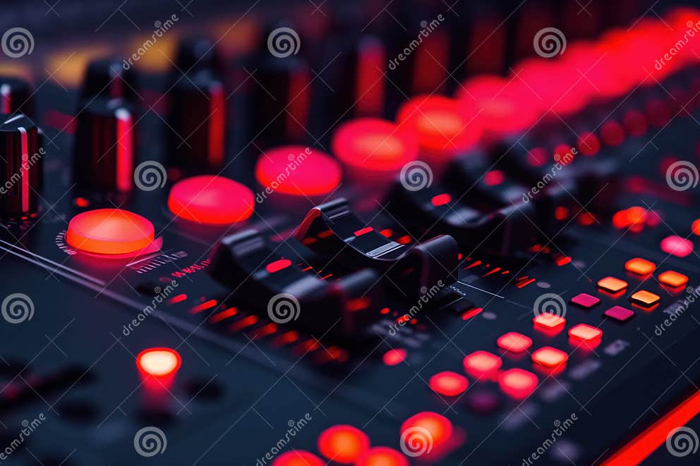 Volume Control Panel for a Audio System, Sound Mixer, Equalizer Stock ...