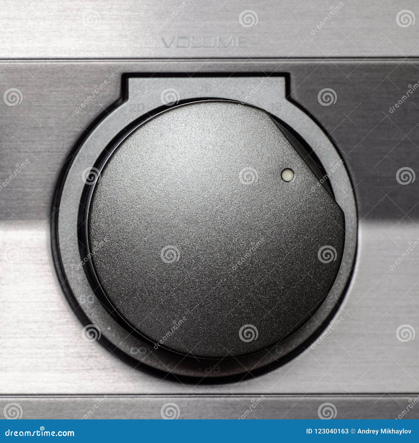 Volume Control on the Receiver Panel Stock Image - Image of shiny ...
