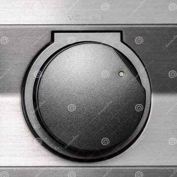 Volume Control on the Receiver Panel Stock Image - Image of shiny ...