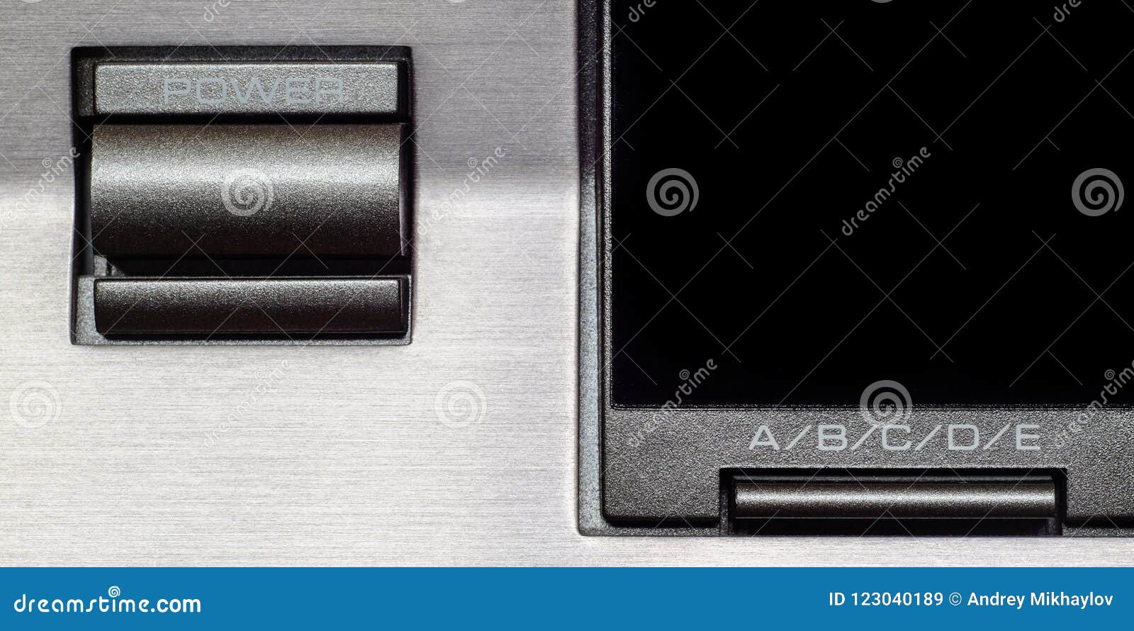 Volume Control on the Receiver Panel Stock Image - Image of modern ...