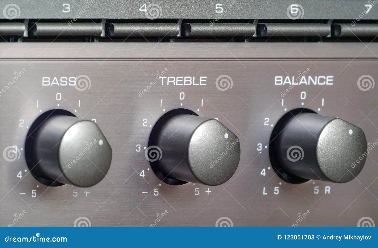 Volume Control on the Receiver Panel Stock Image - Image of panel ...