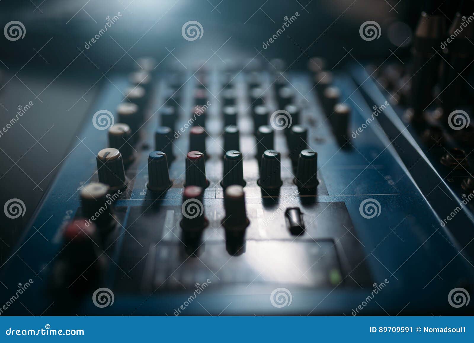 Volume Control Panel, Sound Board Closeup Stock Image - Image of board ...