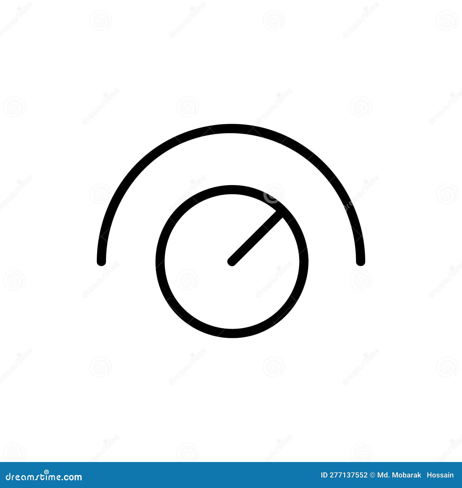 Volume Control Vector Icon, Outline Style, Isolated on White Background ...