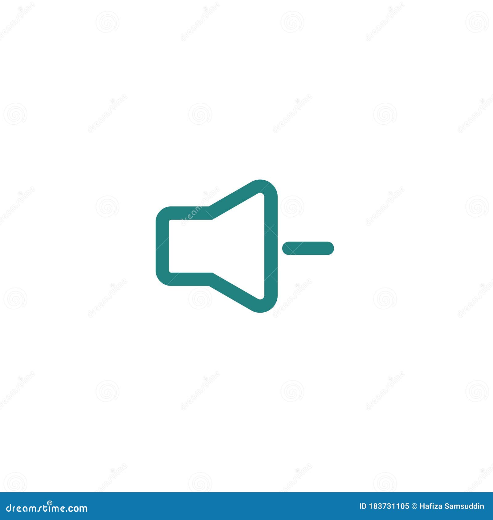 Volume Decrease Icon. Vector Illustration Decorative Background Design Stock Illustration ...