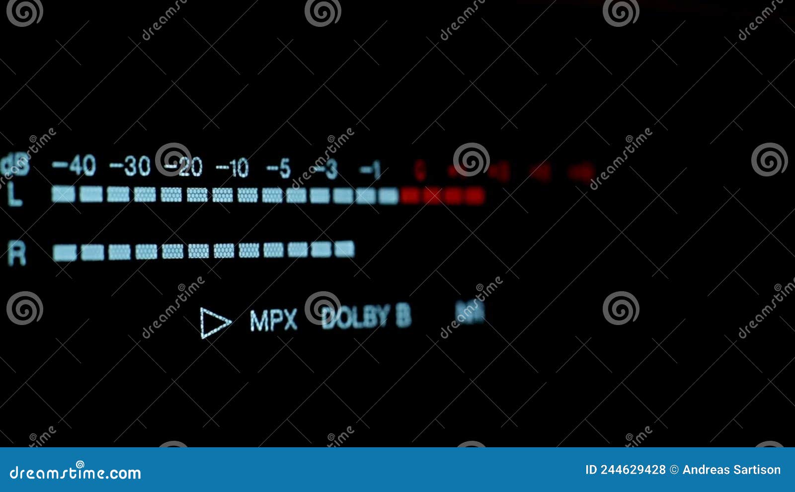 Volume Display Scale Digital.Fluorescent Peak Level Meter.Audio Level ...