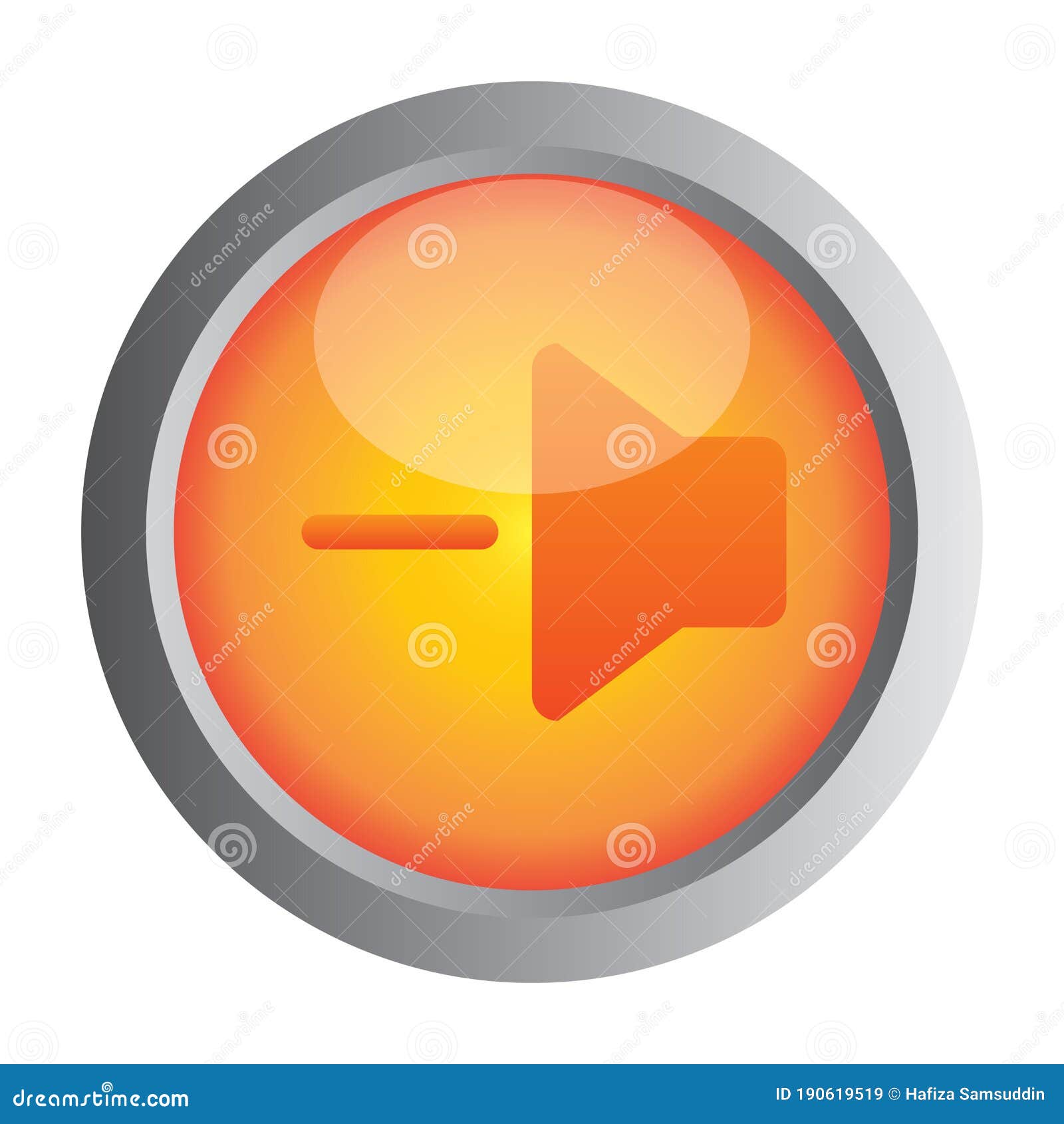 Volume Down Button. Vector Illustration Decorative Design Stock Vector ...