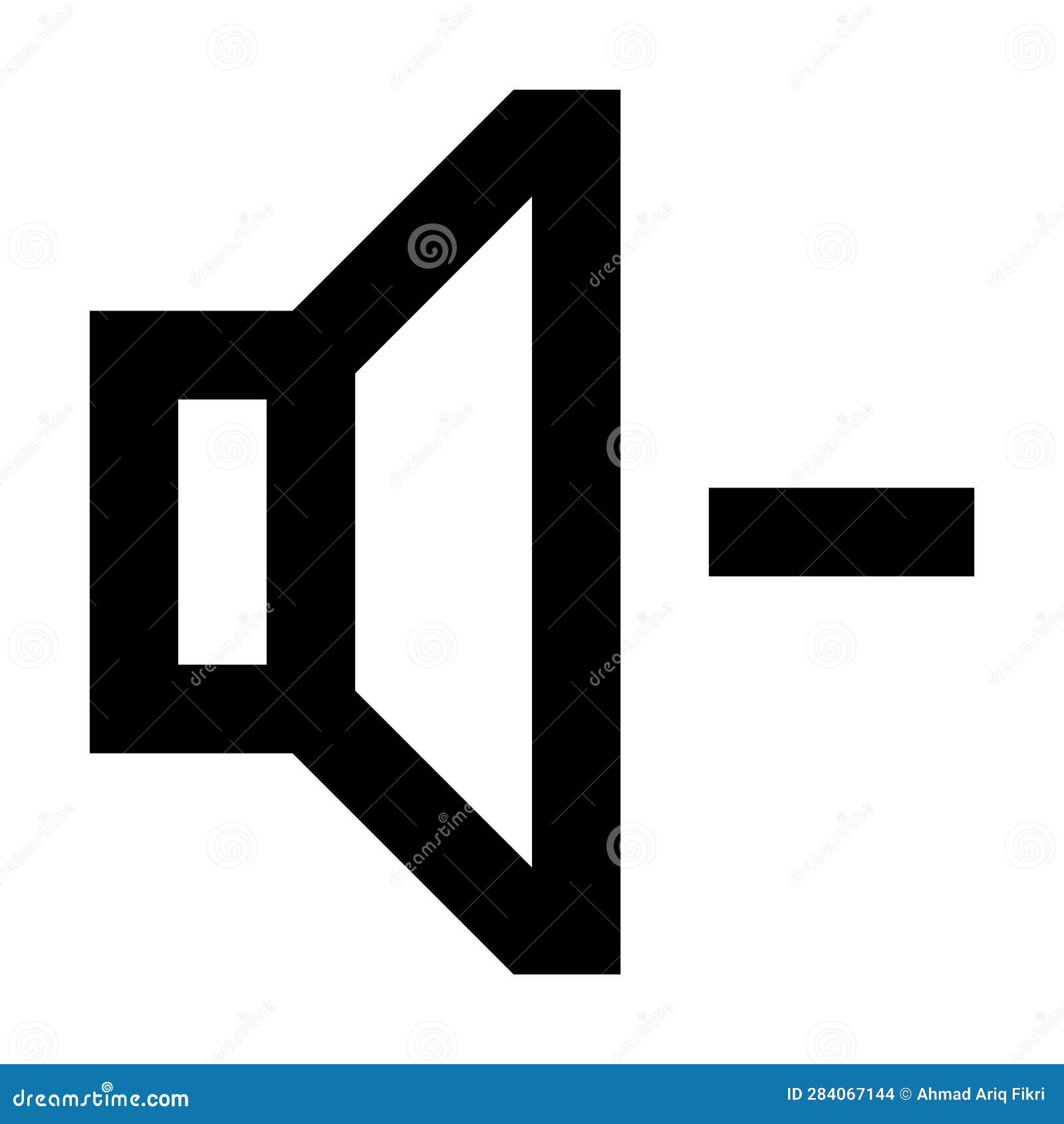 Volume Down Icon. Suitable for Website UI Design Stock Illustration ...