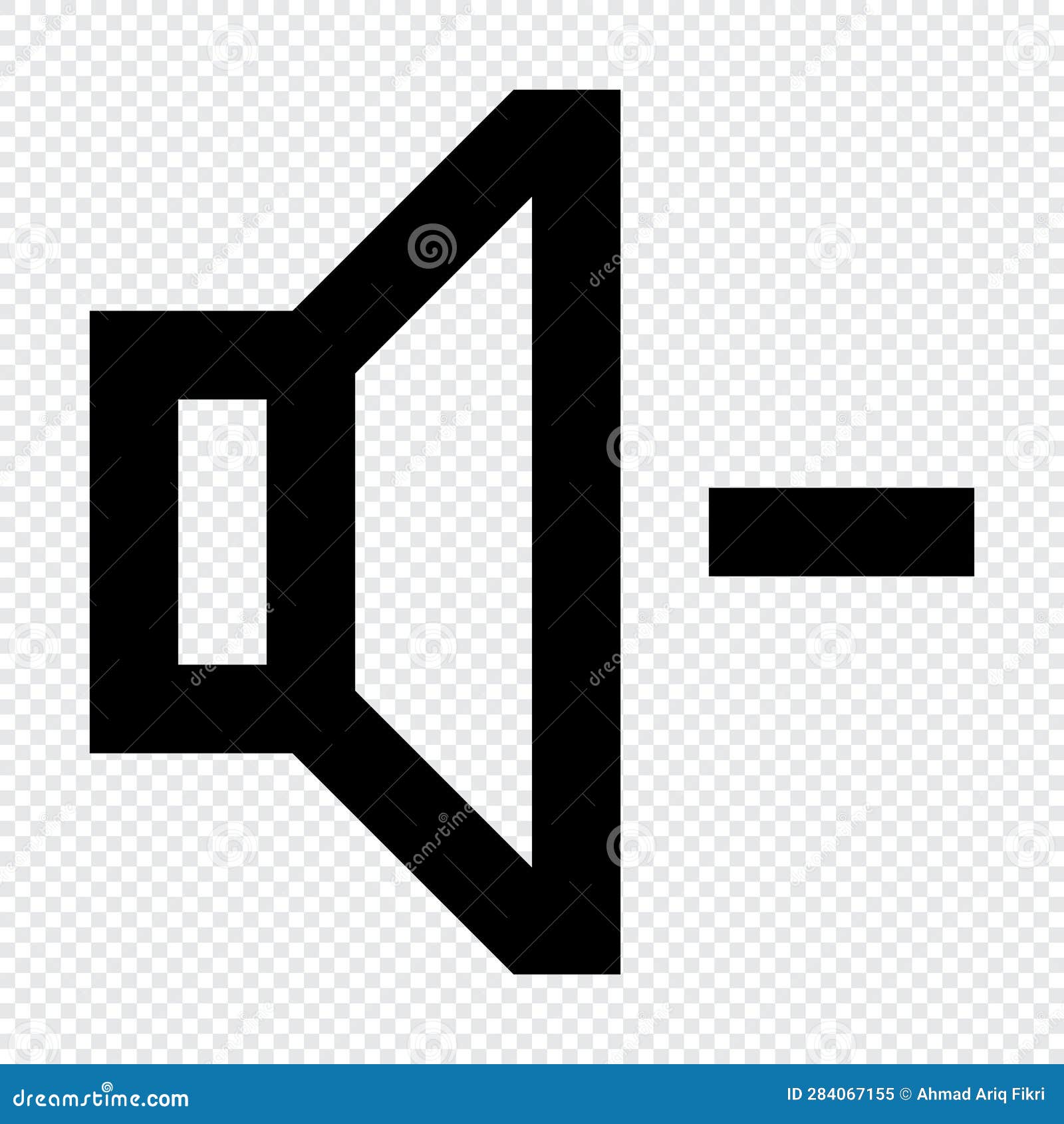 Volume Down Icon. Suitable for Website UI Design Stock Image - Image of ...