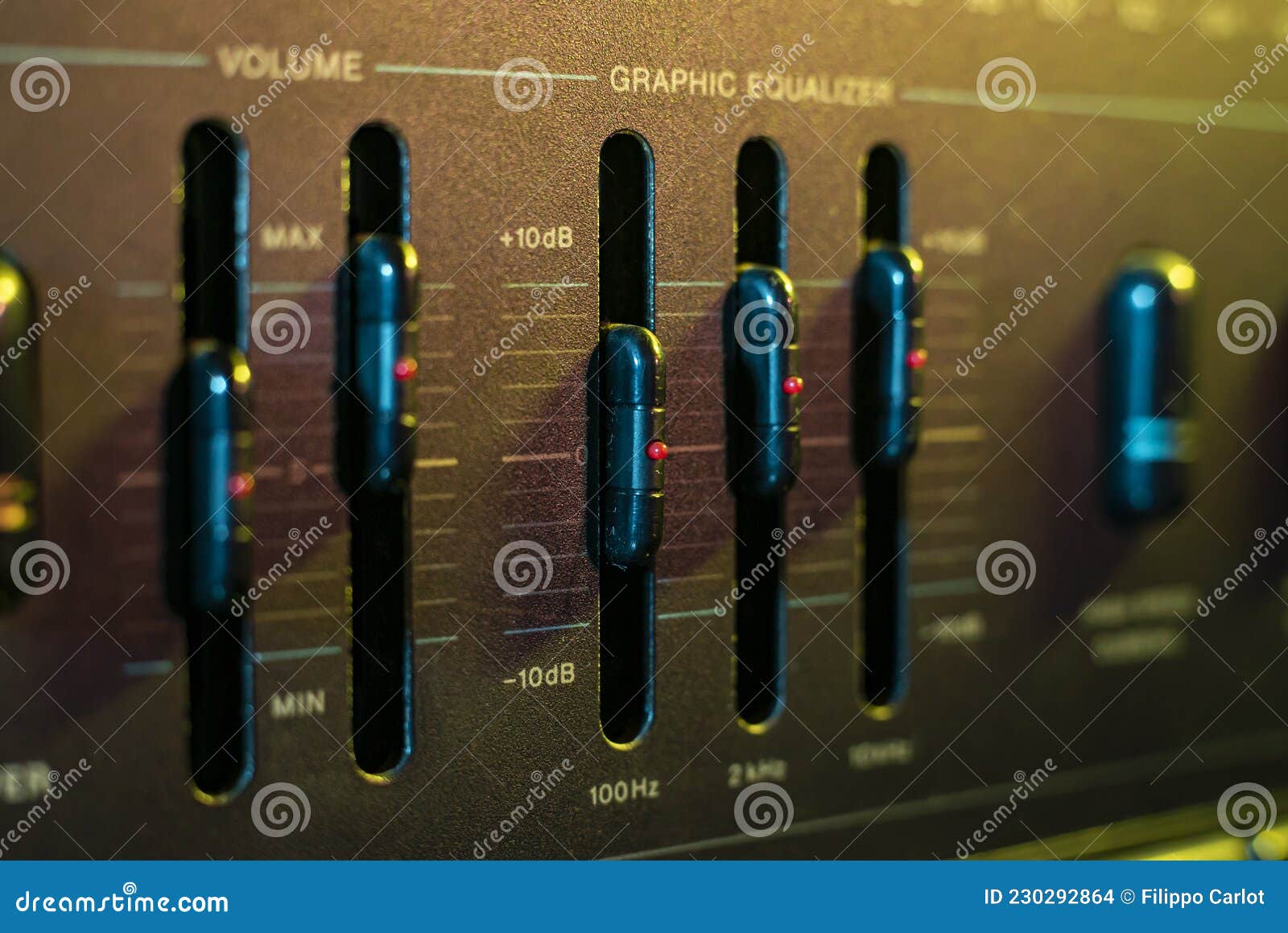 Volume and equalizer 4 stock photo. Image of electronic - 230292864