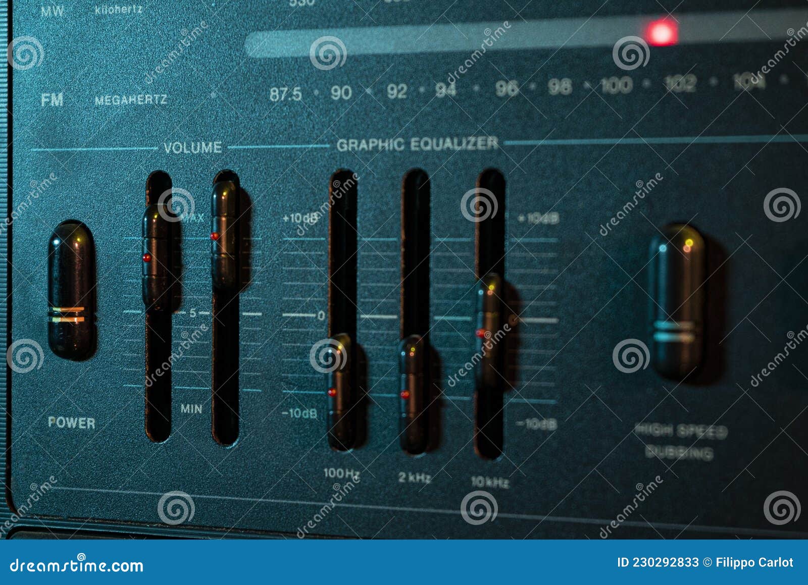 Volume and equalizer stock image. Image of bass, desk - 230292833
