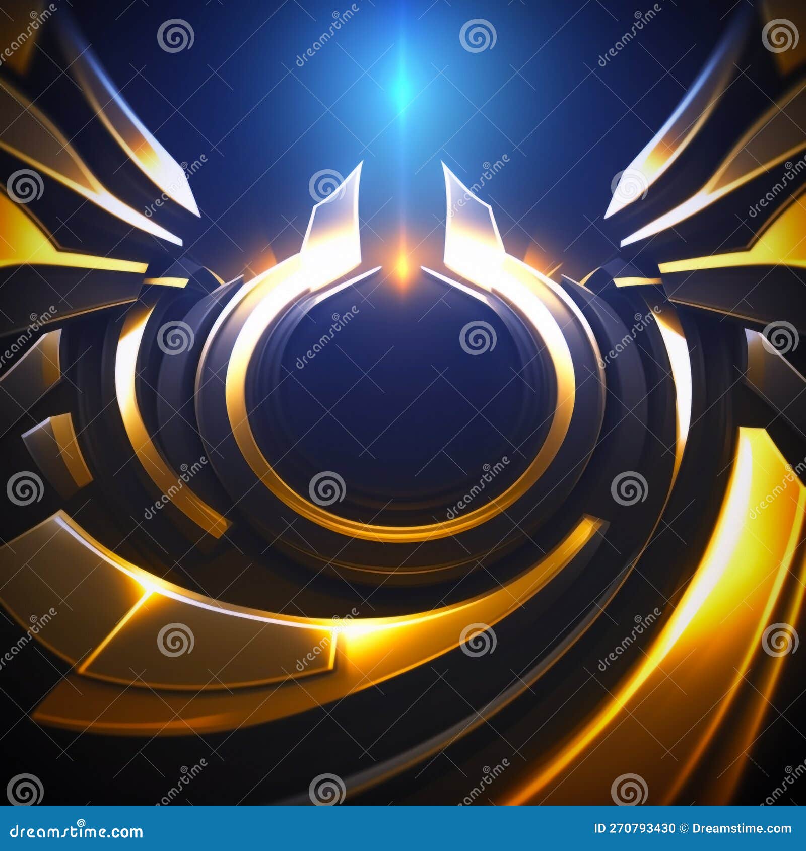 Volume Gold Modern Radial Illustration. Elegance Abstract Background ...