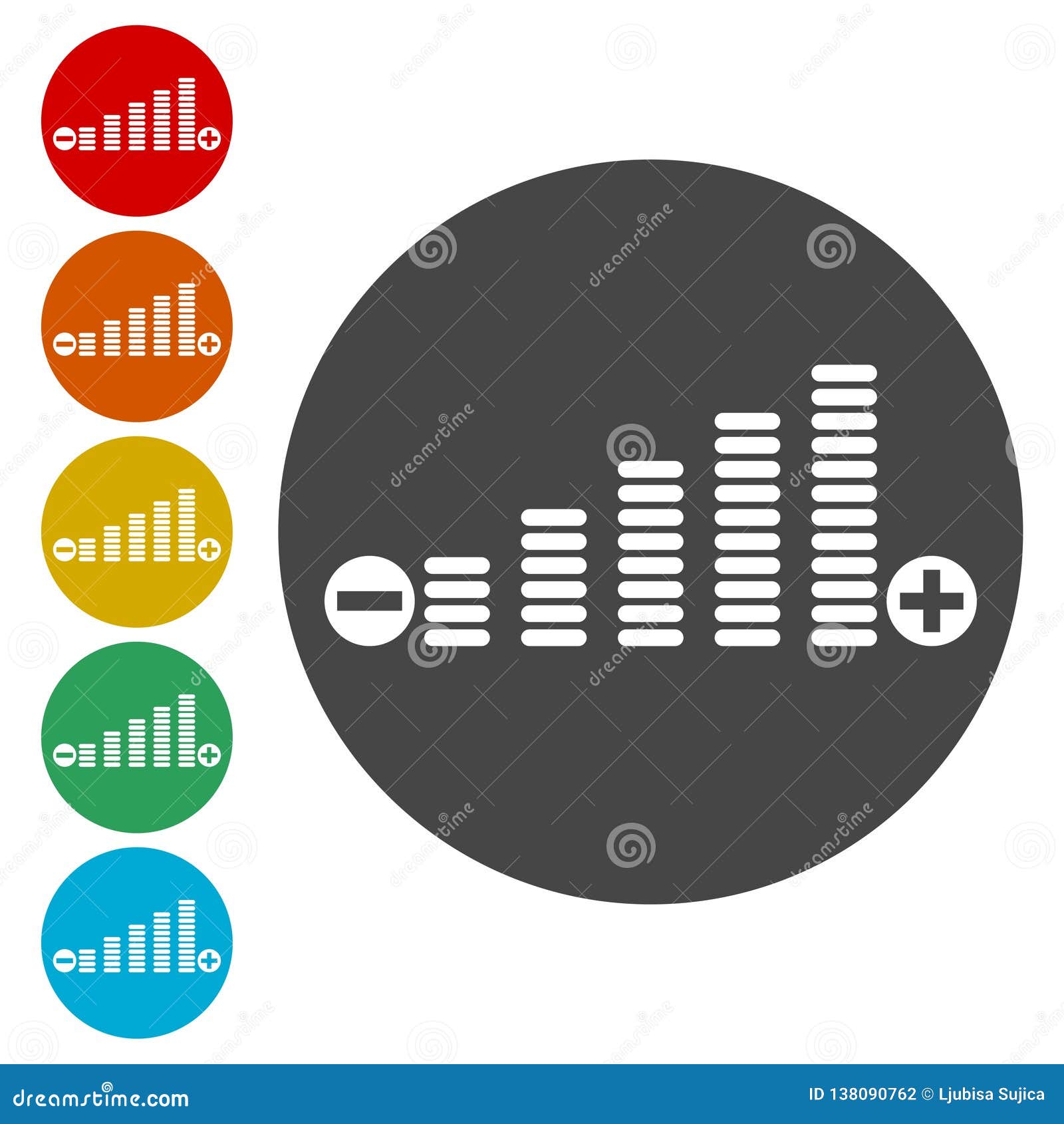 Volume Icon, Volume Adjustment Vector Icon Stock Vector - Illustration ...