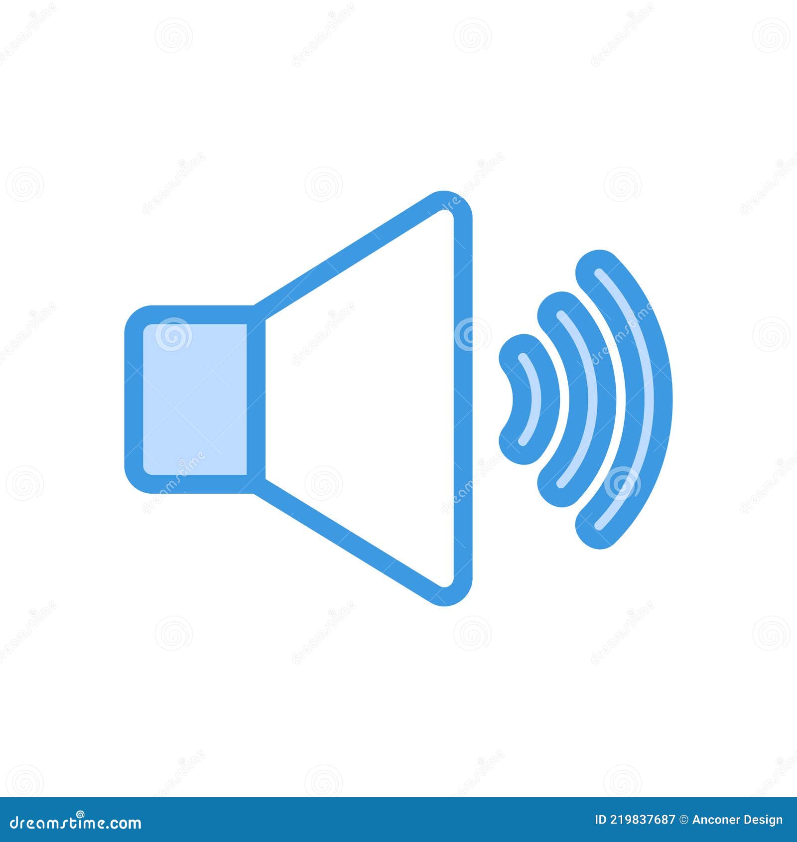 Volume Icon in Blue Style about Multimedia for Any Projects Stock ...