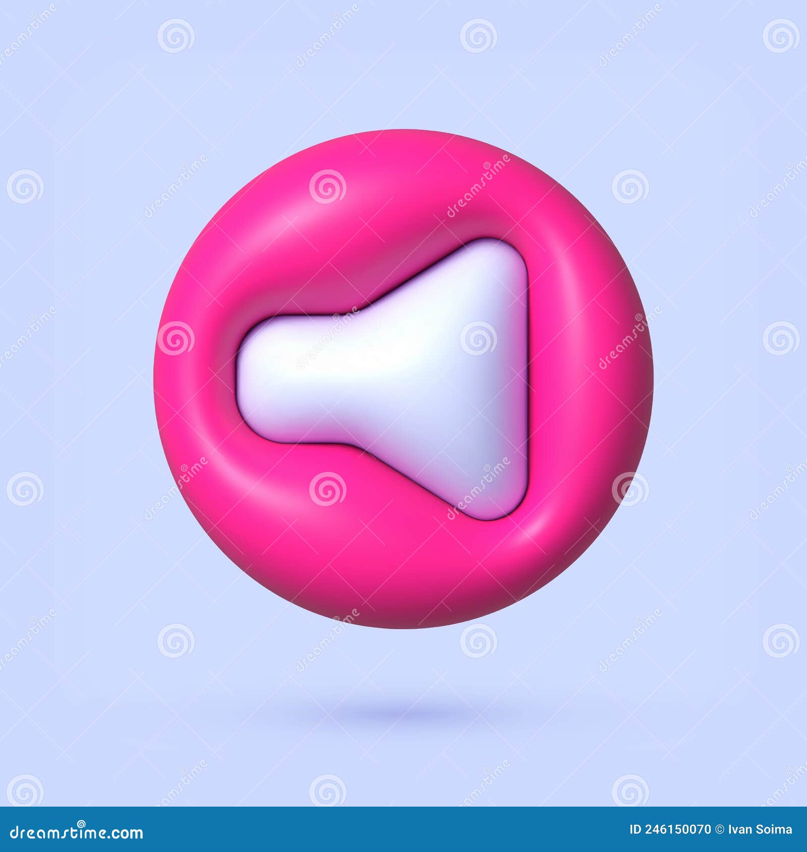 Volume Icon in 3d Cartoon Style. Vector Realistic 3d Illustration Stock ...