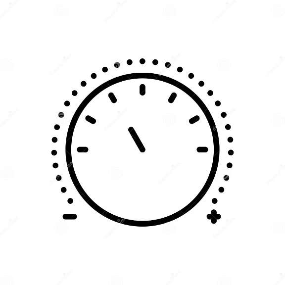 Black Line Icon for Volume, Meter and Control Stock Vector ...