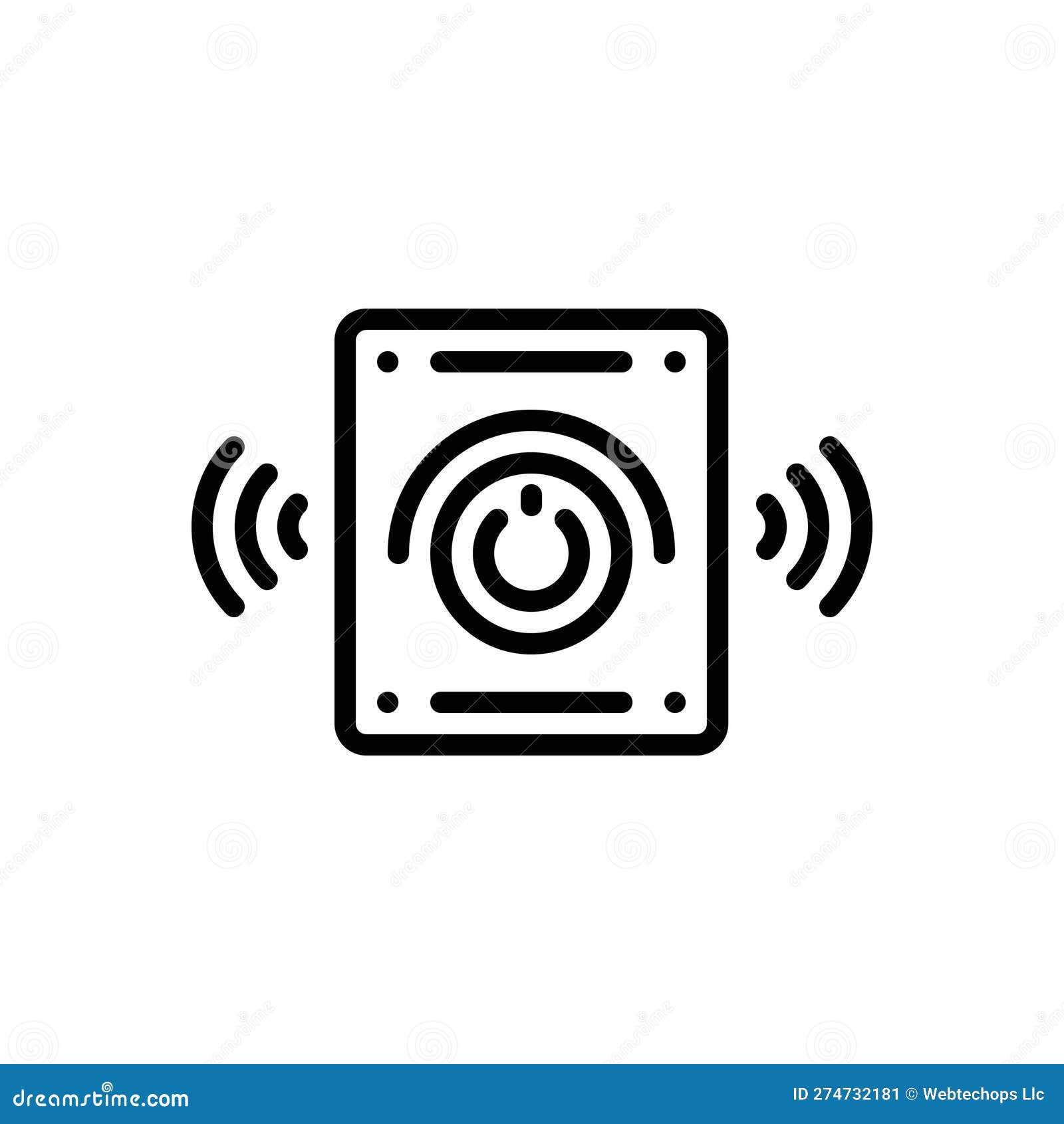 Black Line Icon for Volume, Music and Sound Stock Vector - Illustration ...