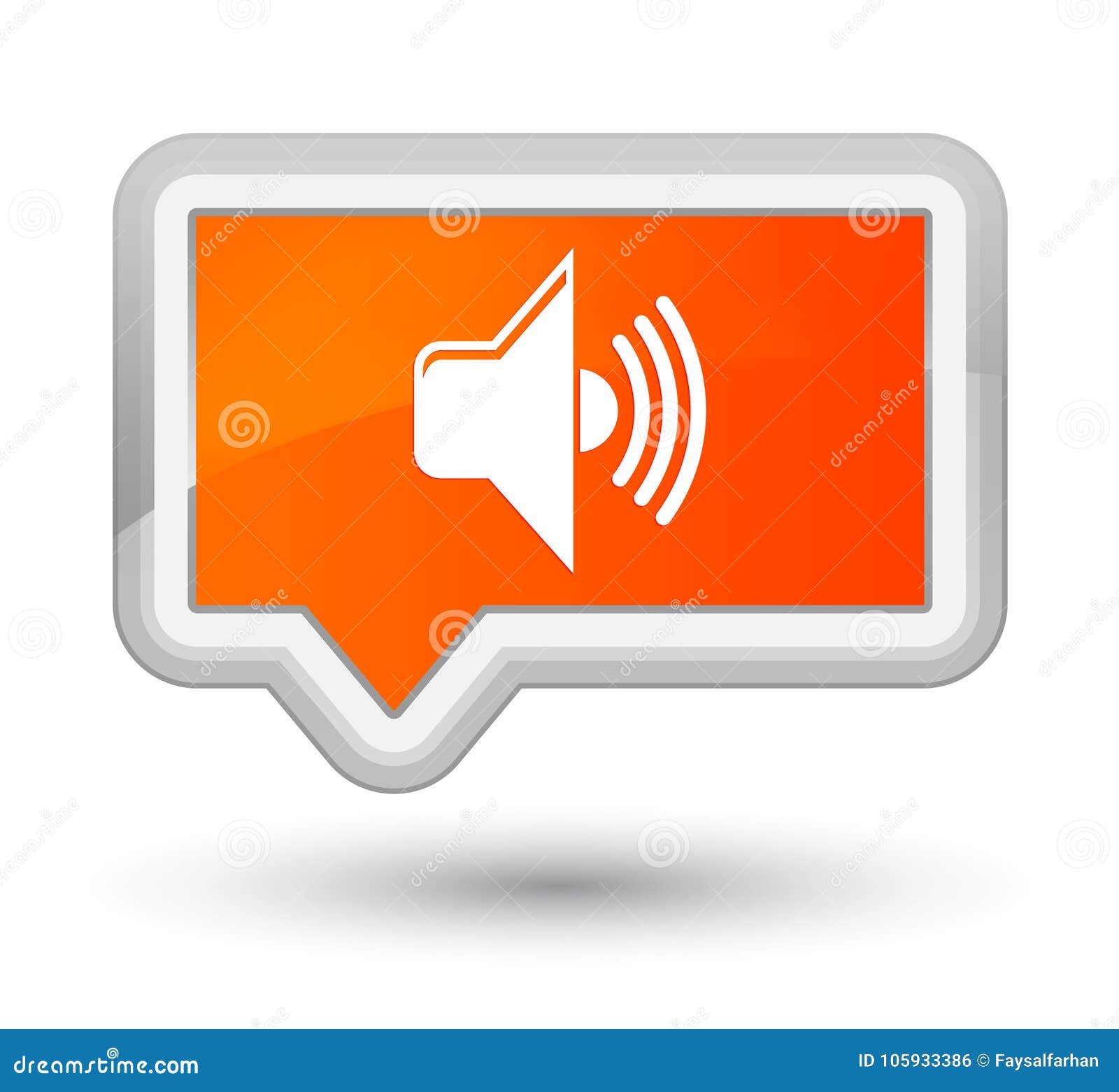 Volume Icon Prime Orange Banner Button Stock Illustration ...