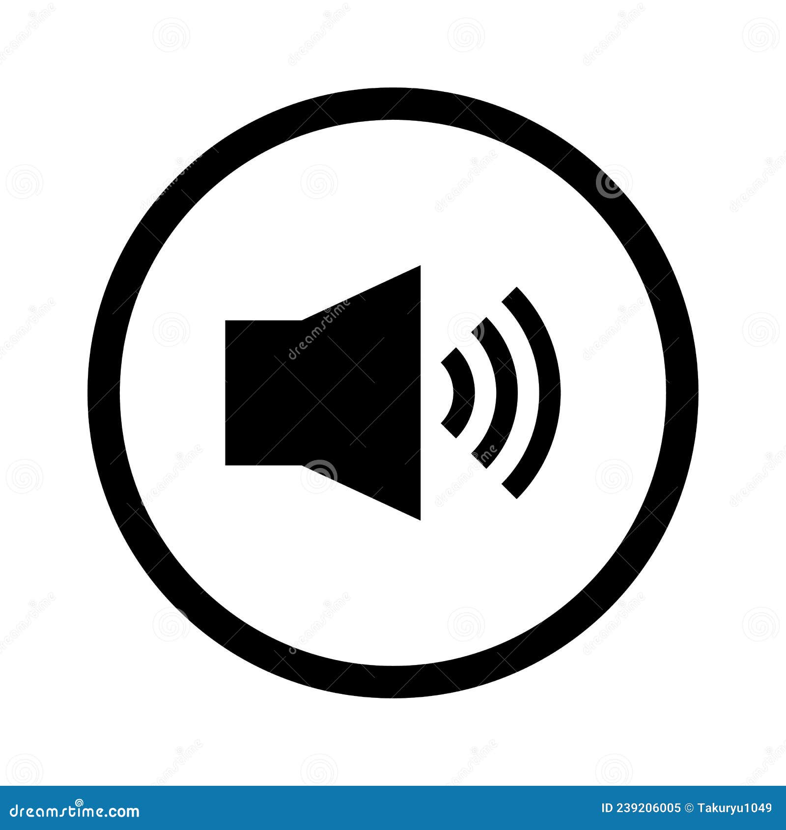 Volume Icon in a Round Circle. Vector. Stock Vector - Illustration of ...