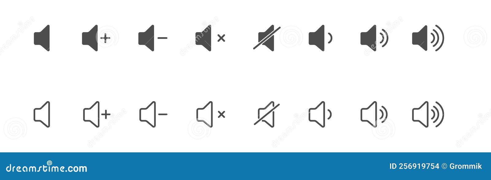 Volume Icon. Sound Controls. a Set of Symbols for the Volume and ...