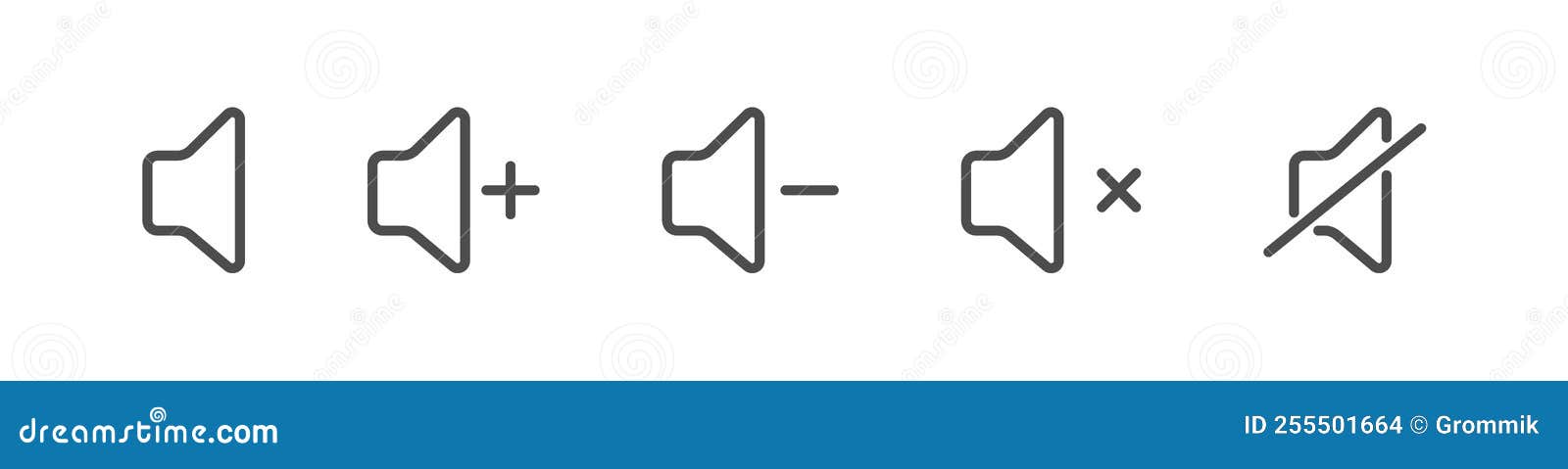 Volume Icon. Sound Controls. a Set of Symbols for the Volume and ...