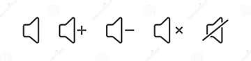 Volume Icon. Sound Controls. a Set of Symbols for the Volume and ...