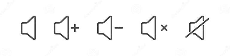 Volume Icon. Sound Controls. a Set of Symbols for the Volume and ...