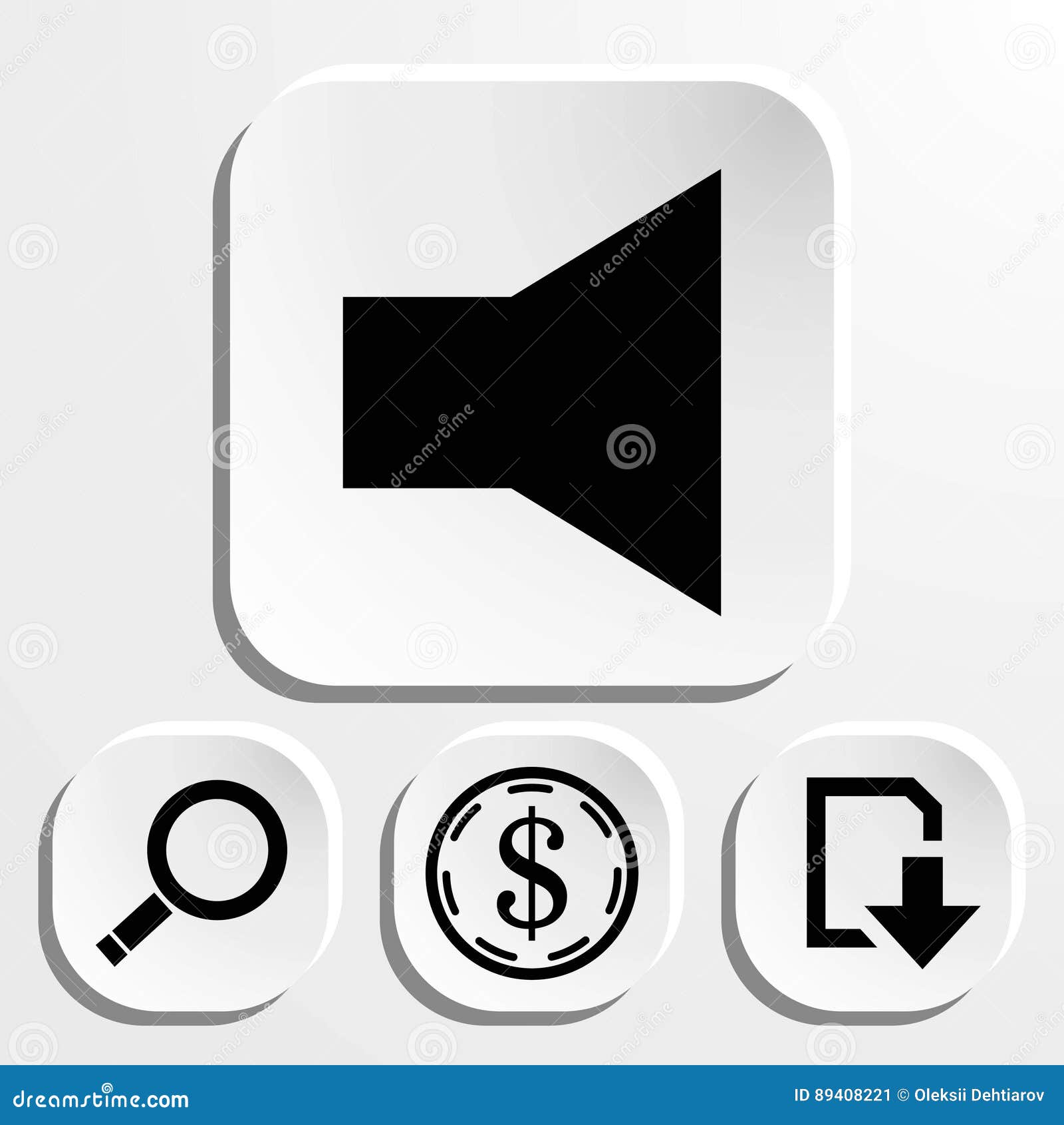 Volume Icon Stock Vector Illustration Flat Design Stock Vector ...