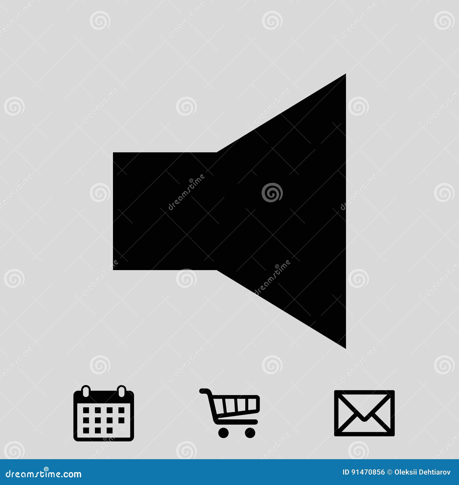 Volume Icon Stock Vector Illustration Flat Design Stock Vector ...