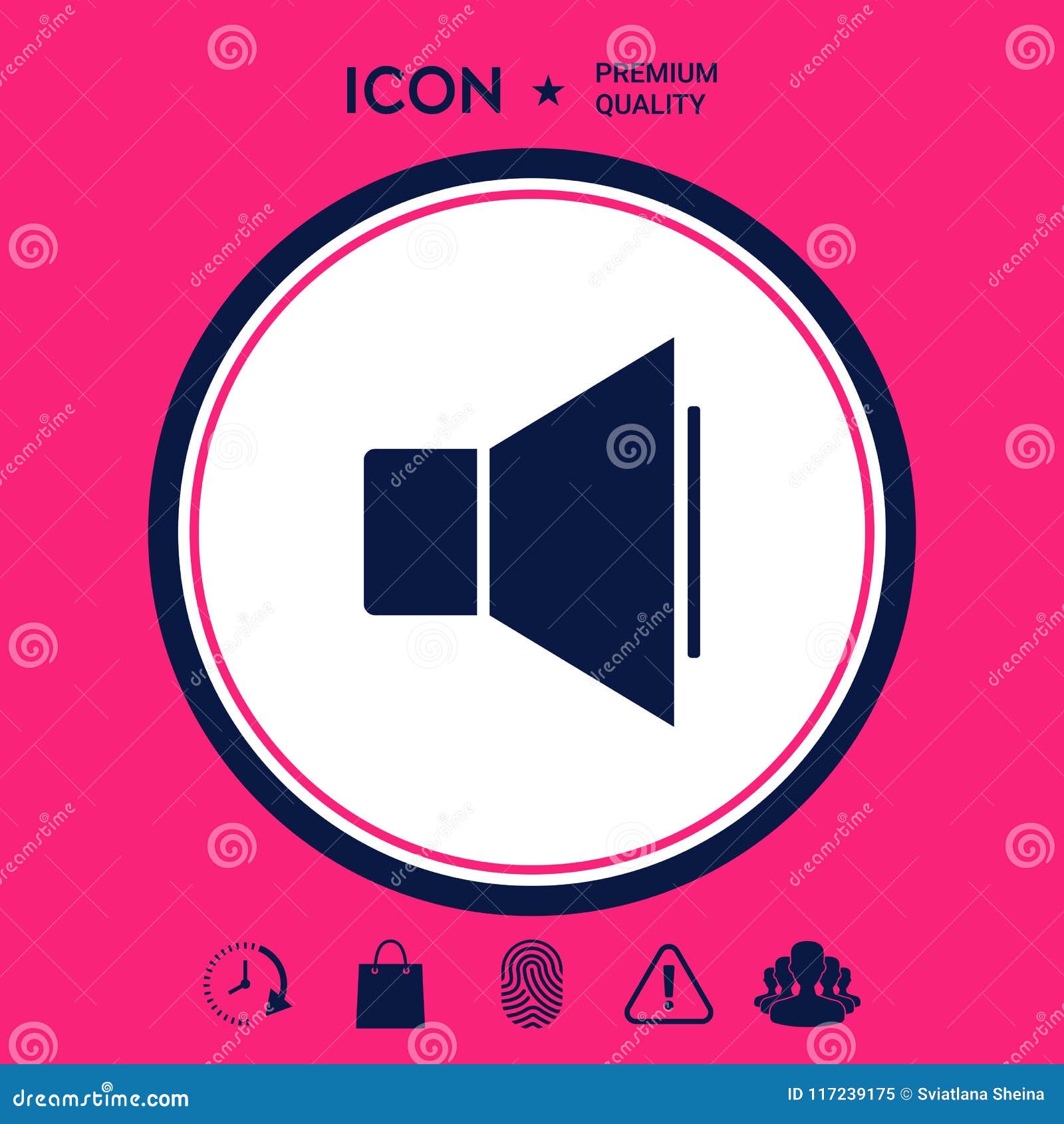Volume icon symbol stock vector. Illustration of element - 117239175