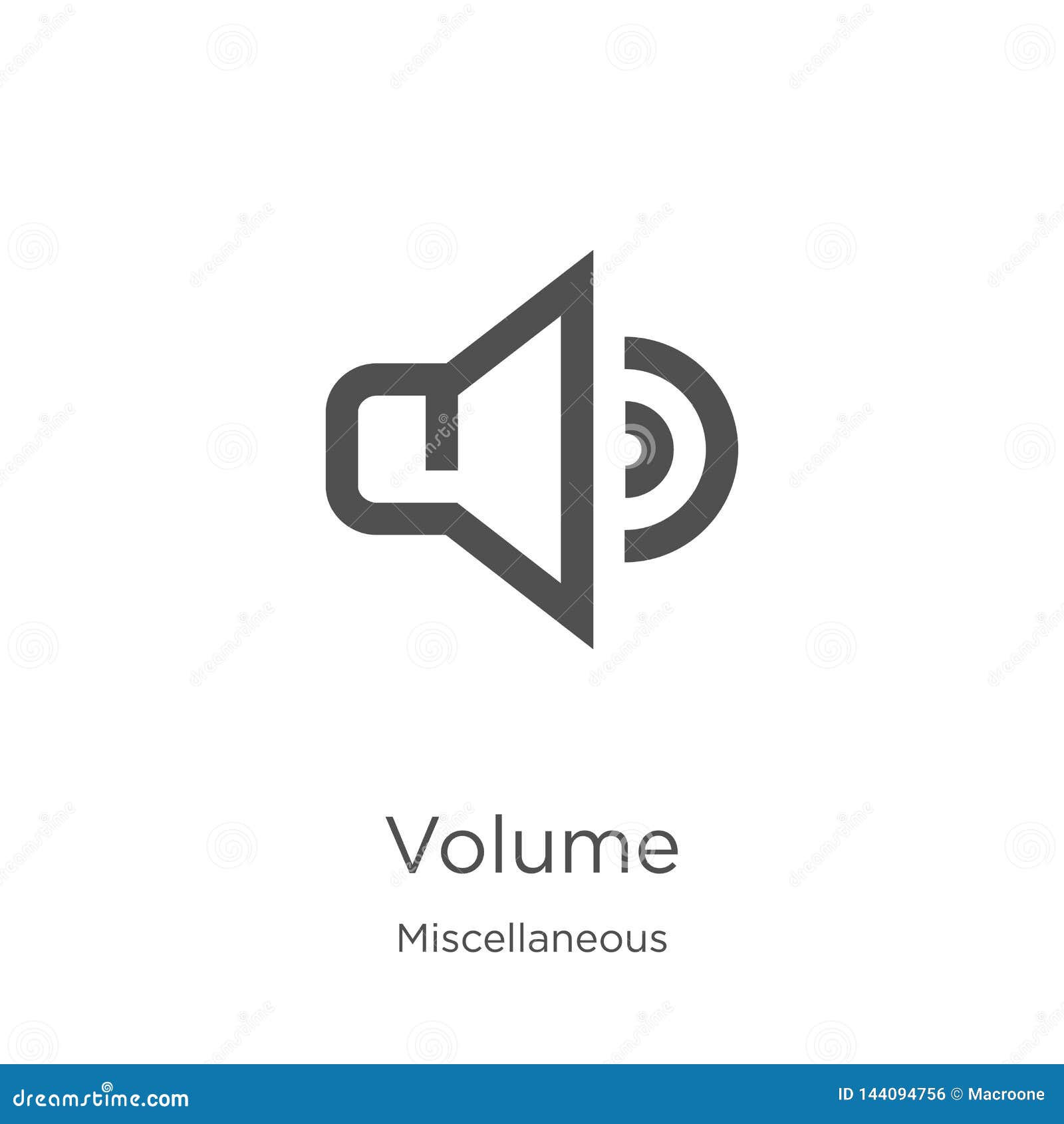 Volume Icon Vector from Miscellaneous Collection. Thin Line Volume ...