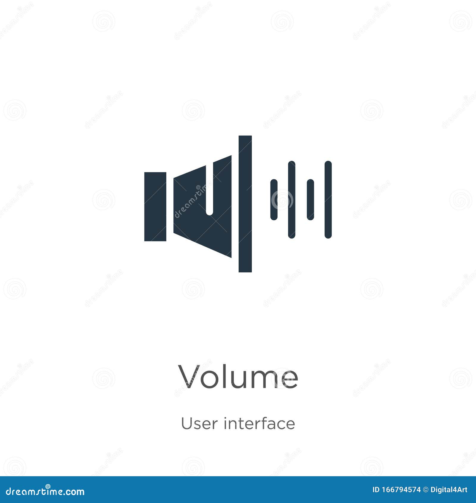 Volume Icon Vector. Trendy Flat Volume Icon from User Interface ...