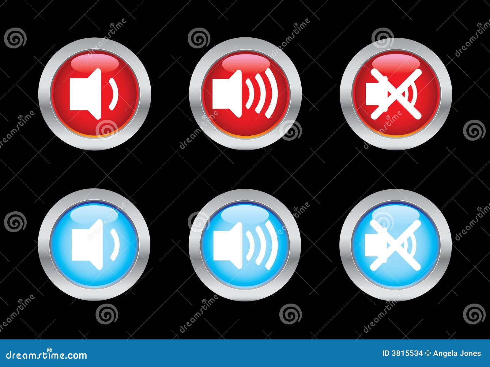 Volume icons stock vector. Illustration of variation, glossy - 3815534