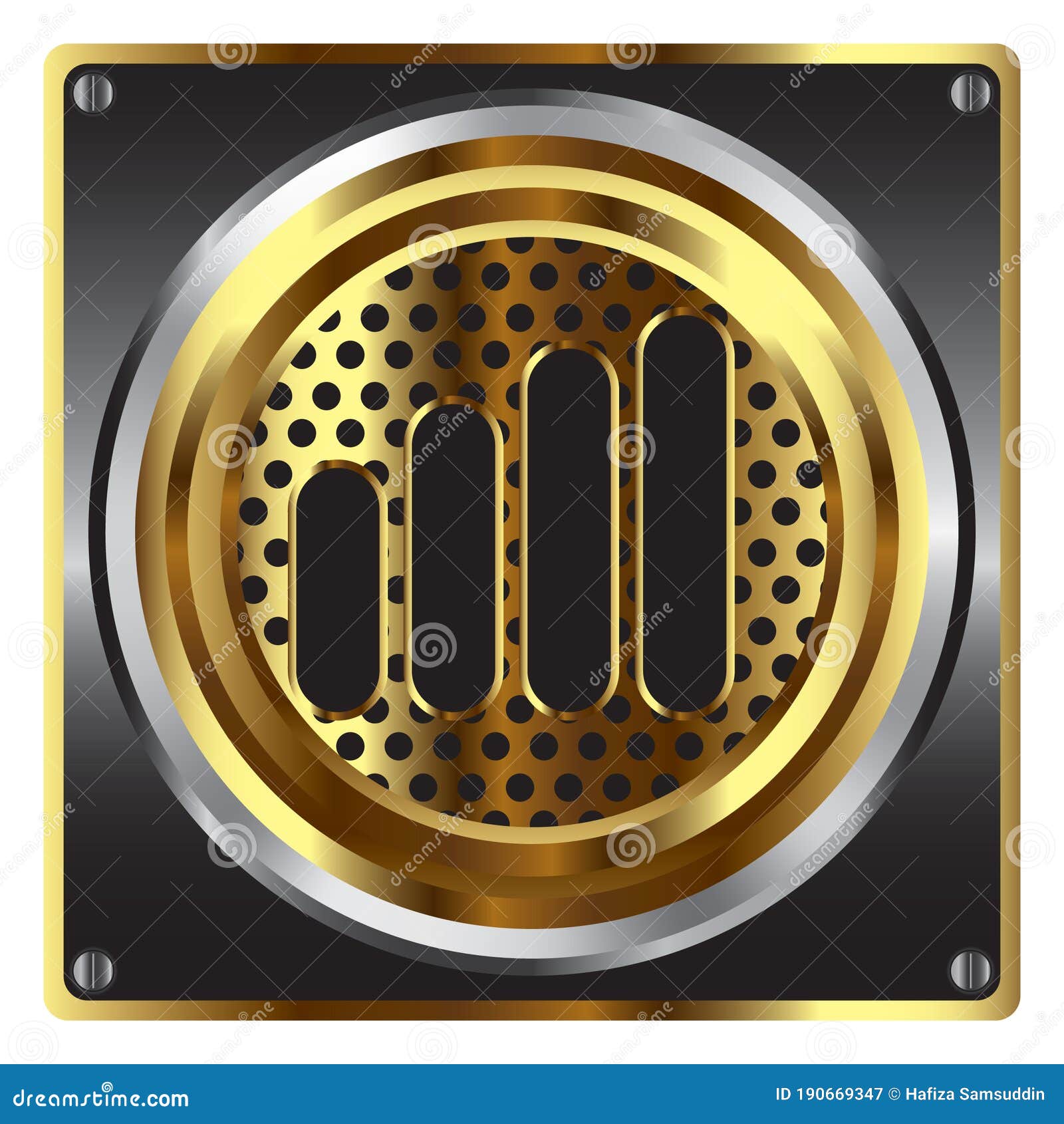 Print stock vector. Illustration of buttons, media, glossy - 190669347