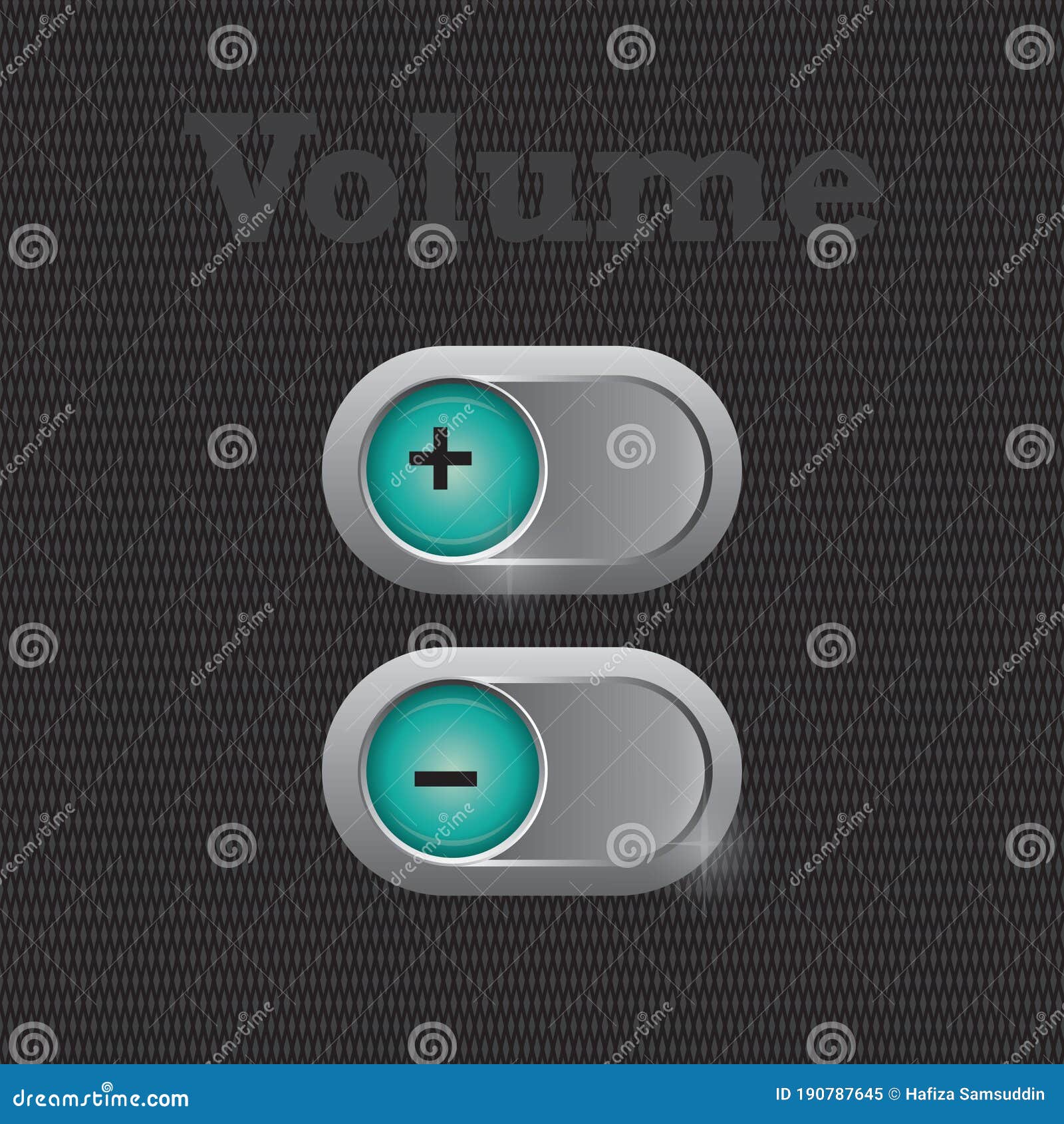 Volume Increase and Decrease Button. Vector Illustration Decorative Design Stock Vector ...