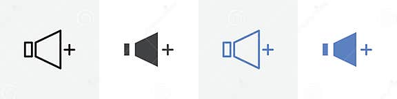 Volume Increase Icon Vector Set Use for Web Ui or App Stock ...