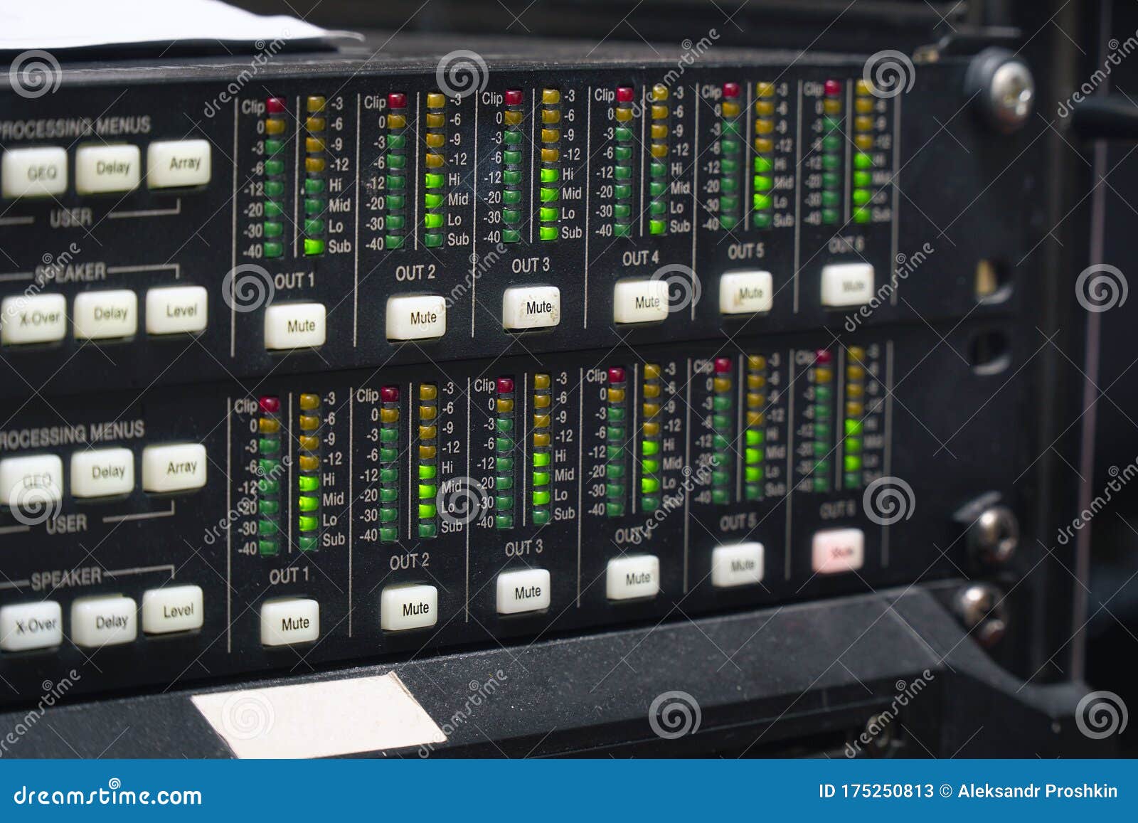 The Volume Indicator On Amplifier Panel Royalty-Free Stock Photography ...