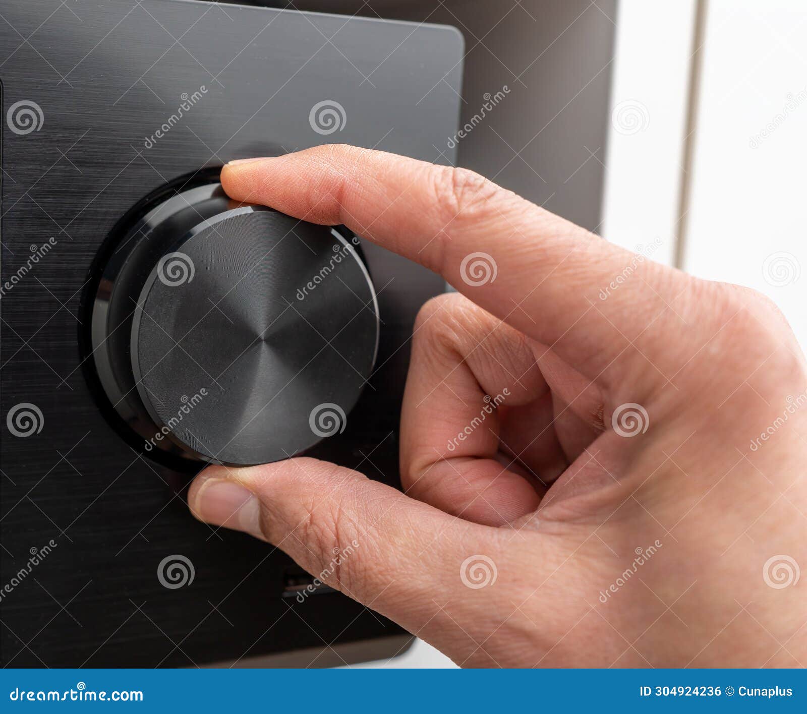 Volume Knob of an Amplifier Up Stock Photo - Image of button, audio ...