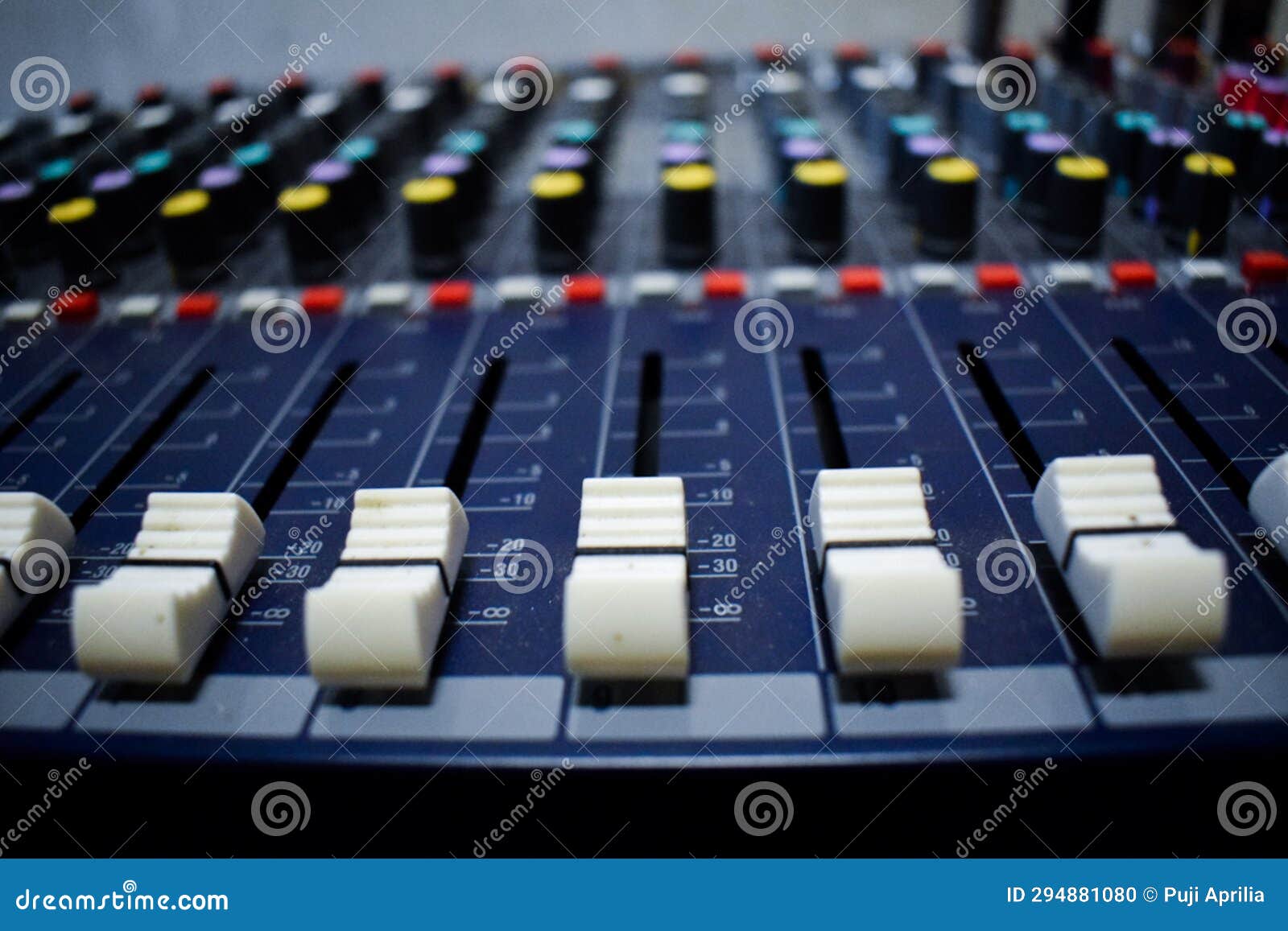 Volume Knob in an Audio Mixer Stock Photo - Image of mixing, mixer ...