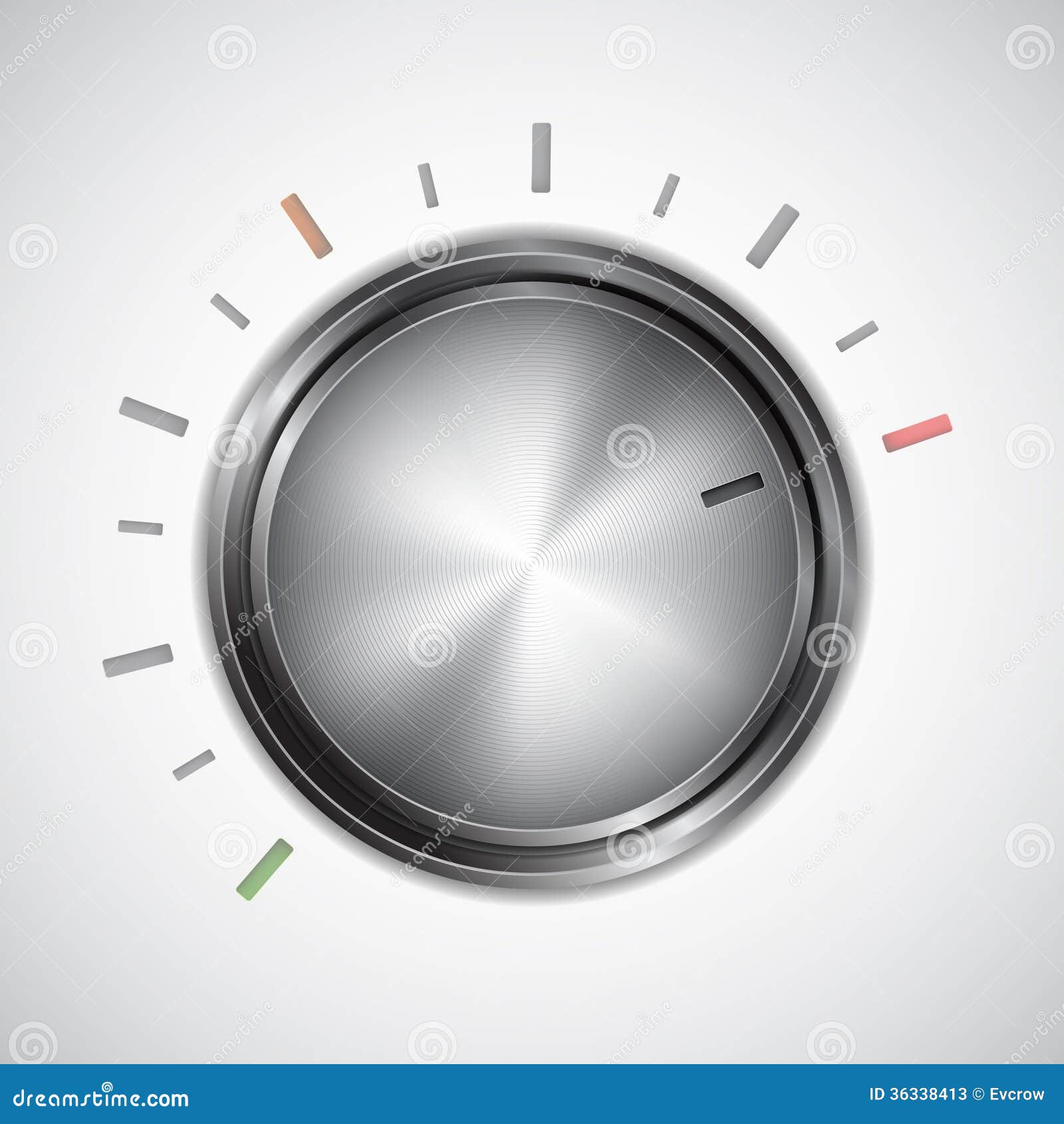 Volume knob stock vector. Illustration of interface, digitally - 36338413