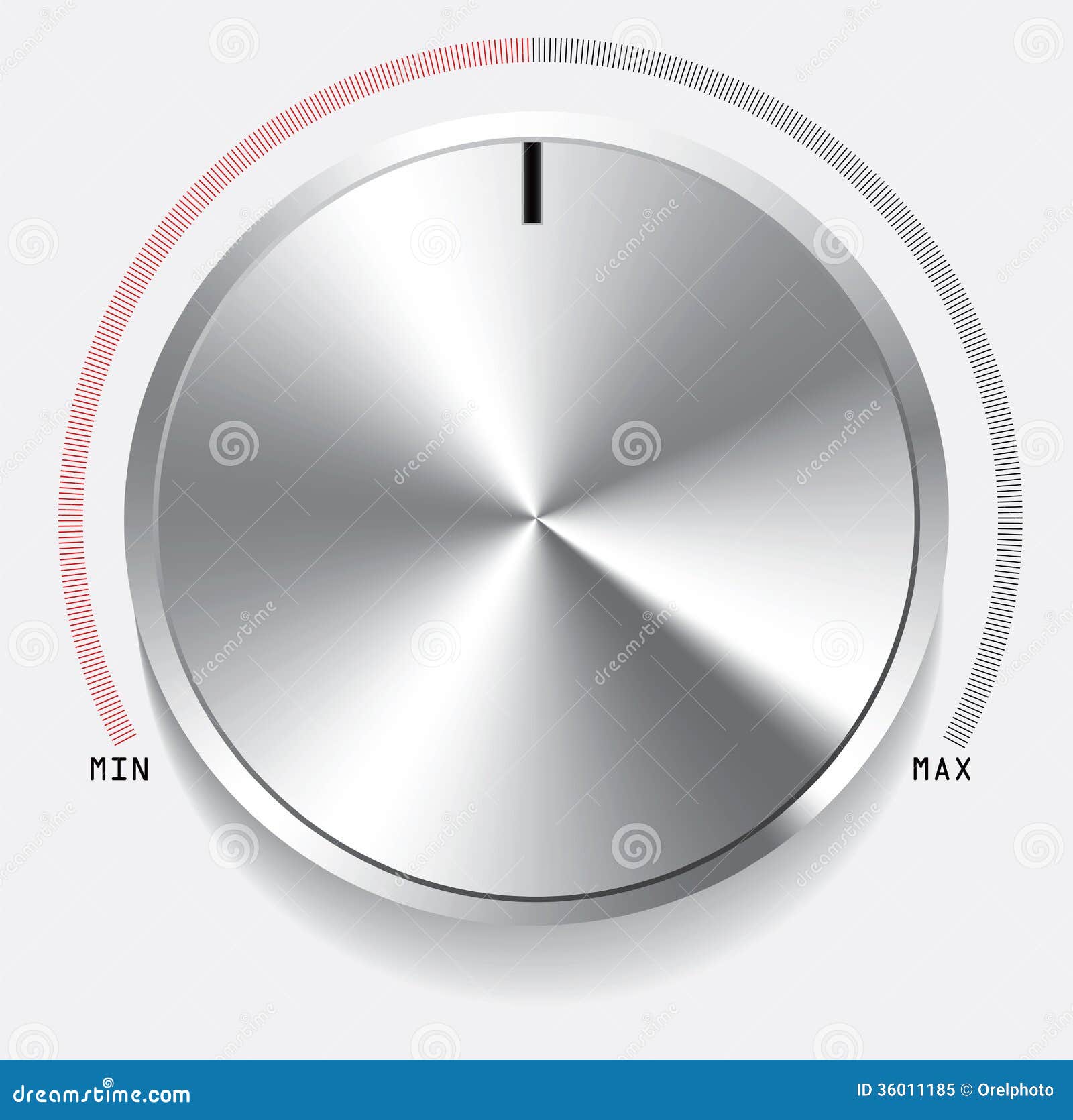 Volume knob stock vector. Illustration of power, silver - 36011185