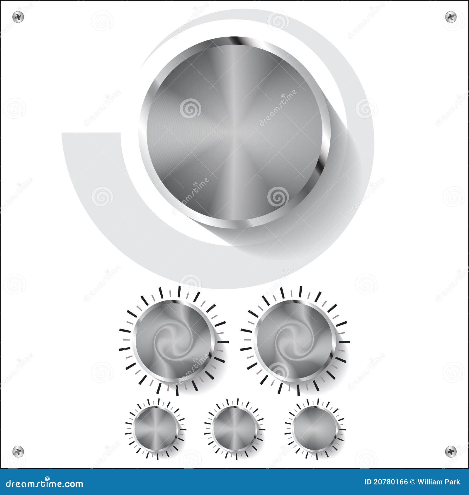 Volume Knobs Cartoon Vector | CartoonDealer.com #23500133