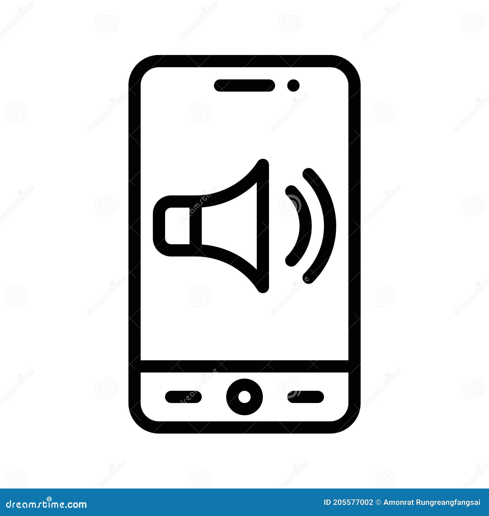 Volume Level Icon, Mobile Application Vector Illustration Stock Vector ...